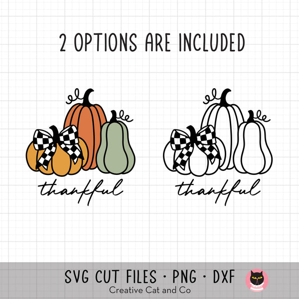Thankful Pumpkins SVG PNG Thanksgiving Clip Art | CreativeCatandCo