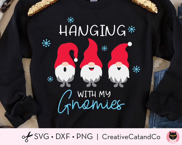 Hanging with My Gnomies Christmas SVG Cut Files | CreativeCatandCo