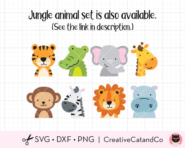 Woodland Animal Faces and Heads SVG Cut Files | CreativeCatandCo