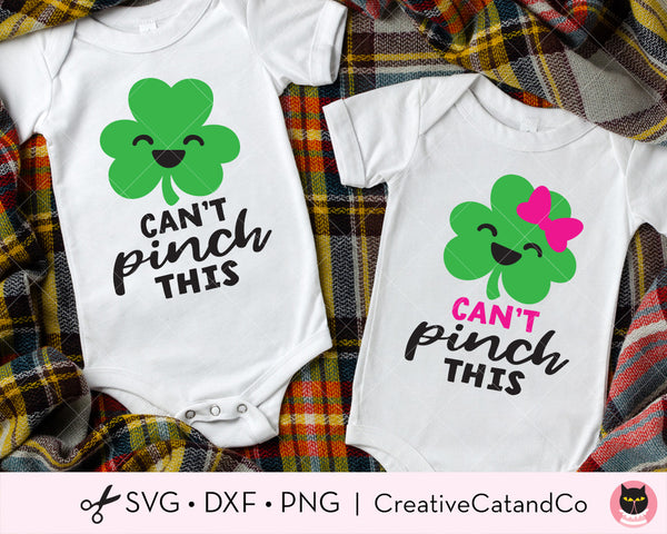 Can't Pinch This Boy Girl St Patrick's Day SVG | CreativeCatandCo