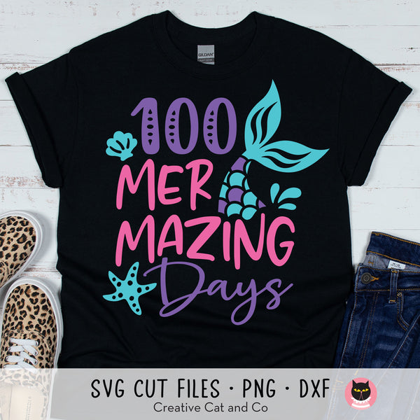 100 Mermazing Days of School Mermaid SVG | CreativeCatandCo
