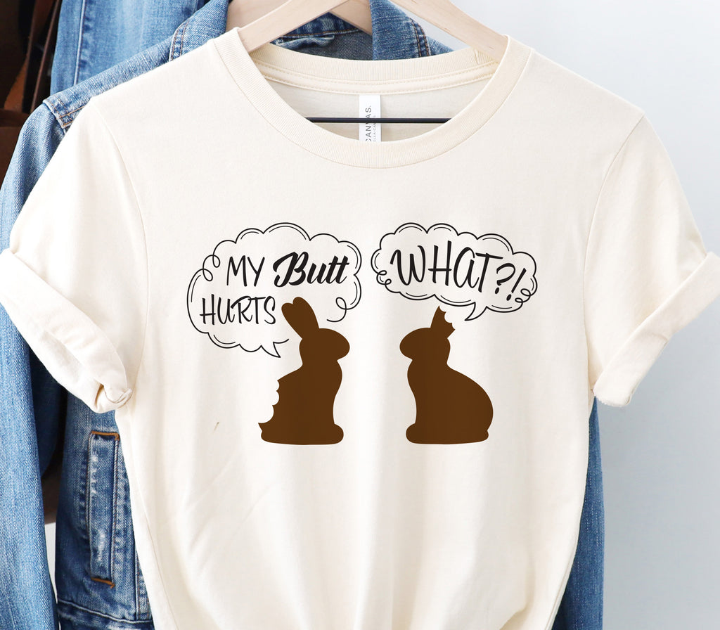 Funny Easter Bunny SVG PNG DXF | Chocolate Bunny T-Shirt Design ...