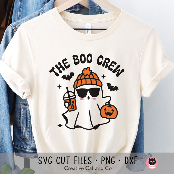 The Boo Crew Cute Ghost Trick or Treat Kid Halloween SVG | CreativeCatandCo