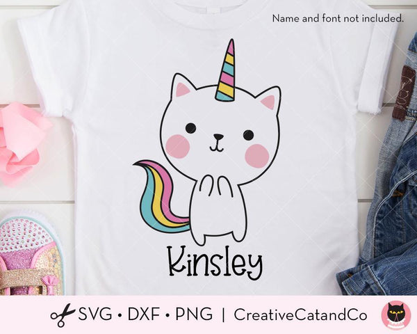 Caticorn Cat Unicorn SVG Cut File for Cricut | CreativeCatandCo