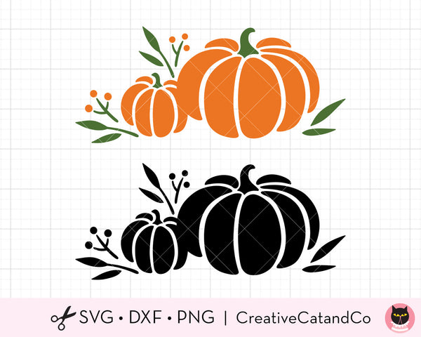 Decorative Fall Harvest Pumpkins SVG Cut Files | CreativeCatandCo