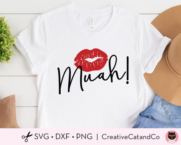 Muah Kiss Lips SVG Cut Files for Cricut | CreativeCatandCo