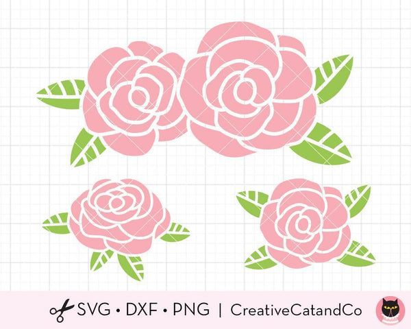 Roses SVG Cut Files for Cricut | CreativeCatandCo