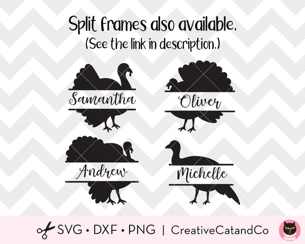 Male and Female Turkey Silhouette SVG Cut Files | CreativeCatandCo