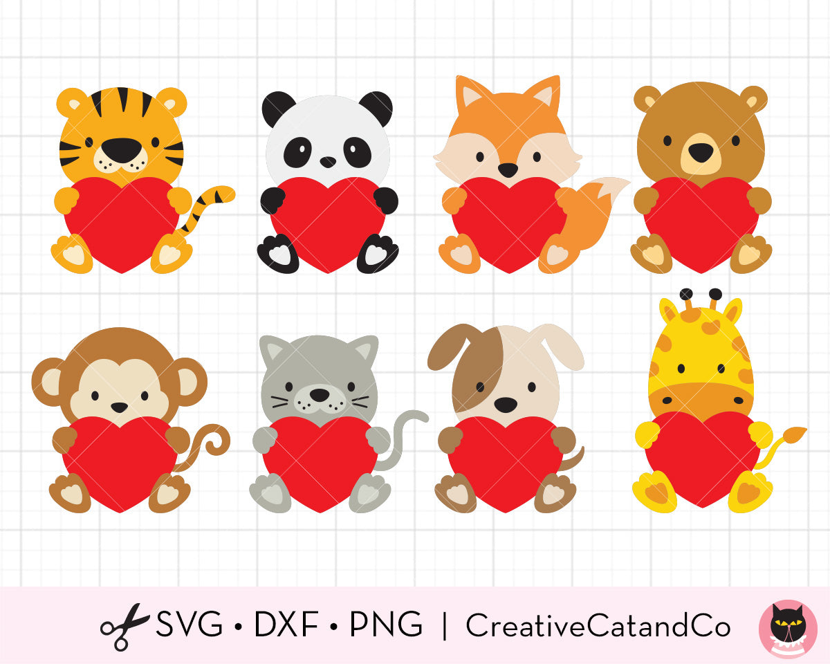 Cute Animal Valentine Clip Art