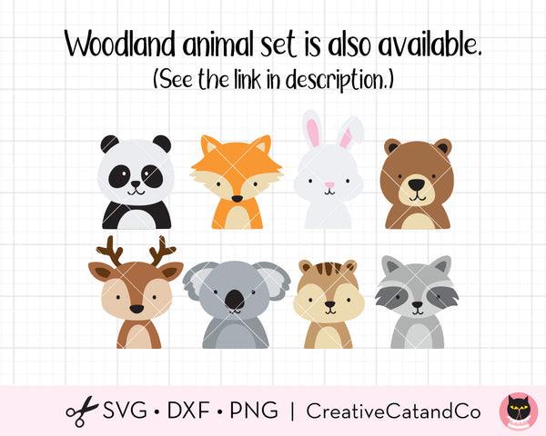 Wild Animal Faces and Heads SVG Cut Files | CreativeCatandCo